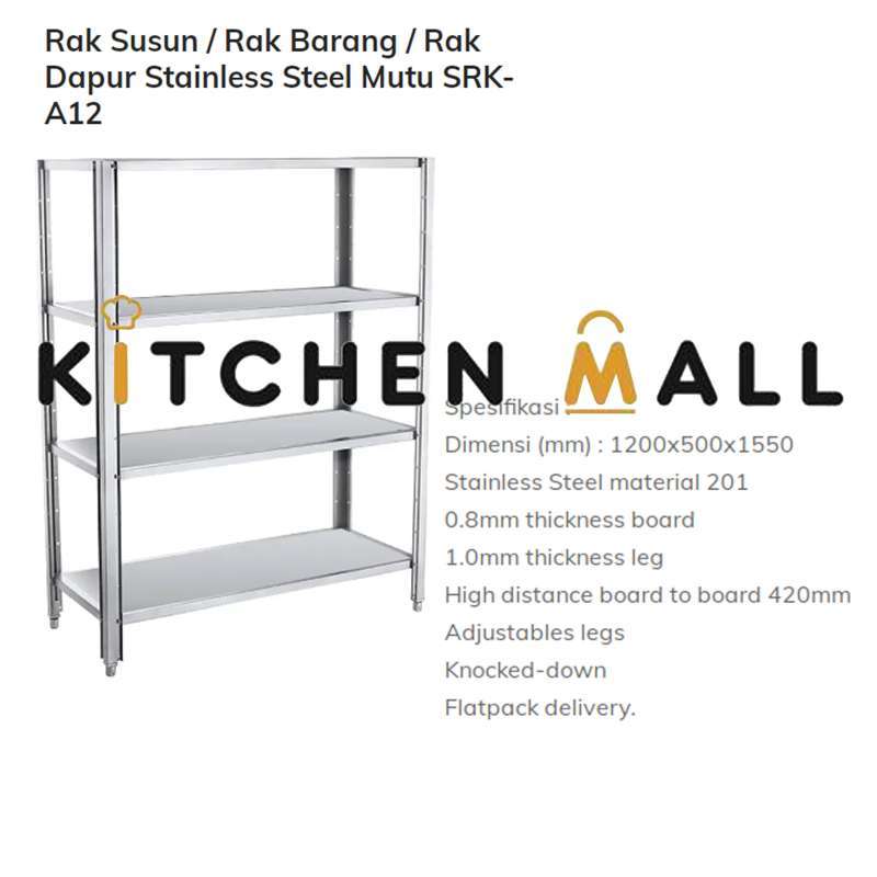 Jual Srk-a12 Storage Rack - Rak Susun Serbaguna Restoran Stainless ...