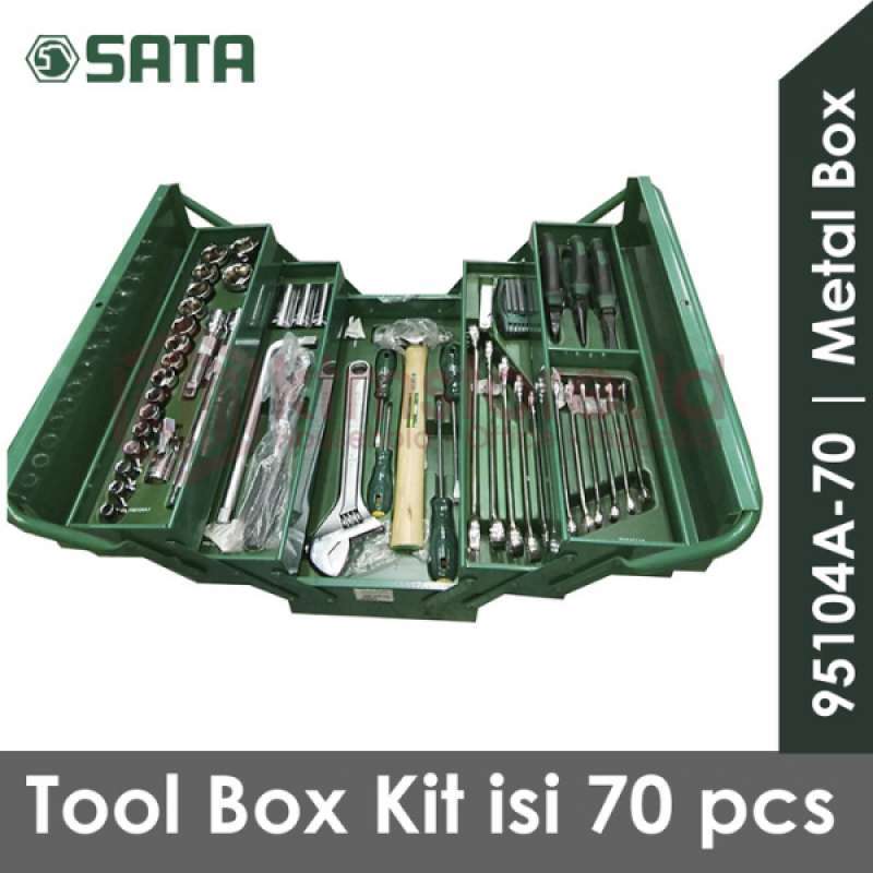 Promo Tool Box Beserta Isinya 70 Pcs - 12 Point Metric 95104A-70 Sata ...