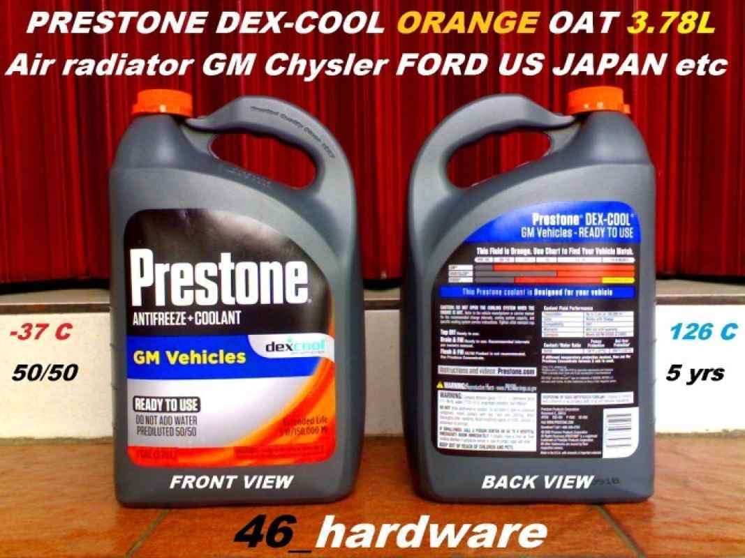 Promo PRESTONE dexcool 50/50 Coolant air radiator GM Extended ORANGE ...