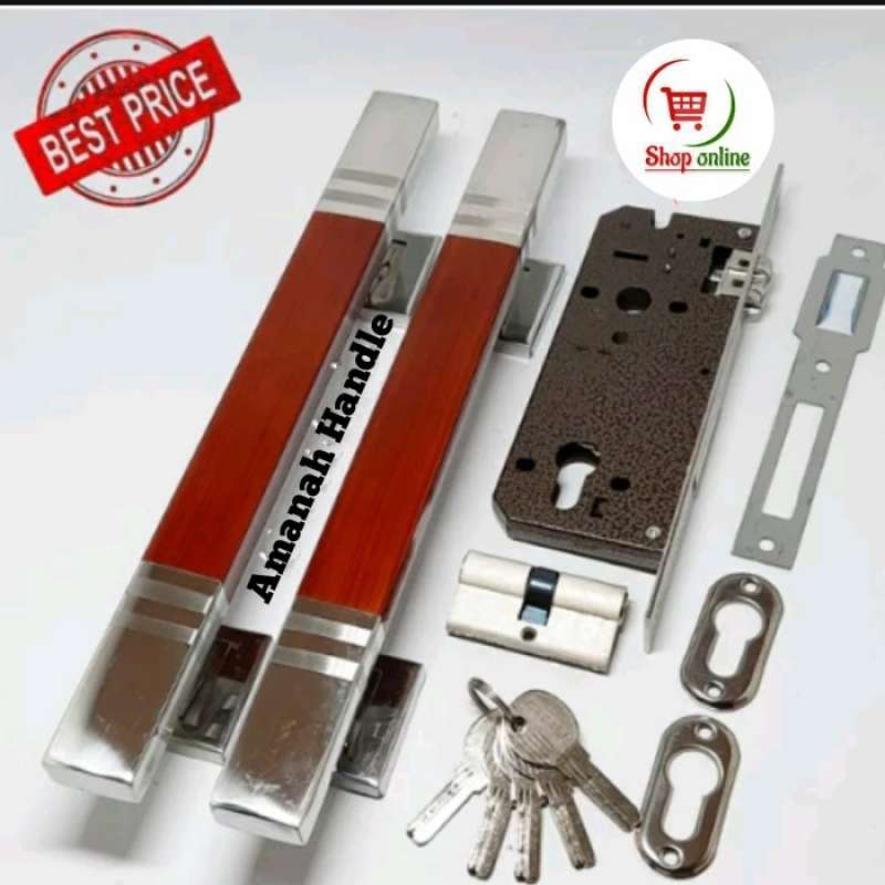Jual Satu set - Tarikan pintu rumah stenlis 1 pintu 33cm hendel 1 pintu ...