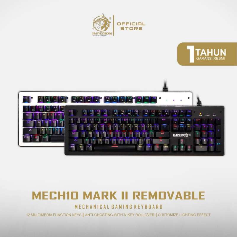 Promo Keyboard Gaming Imperion Mech 10 Mark Ii Removable Mechanical ...