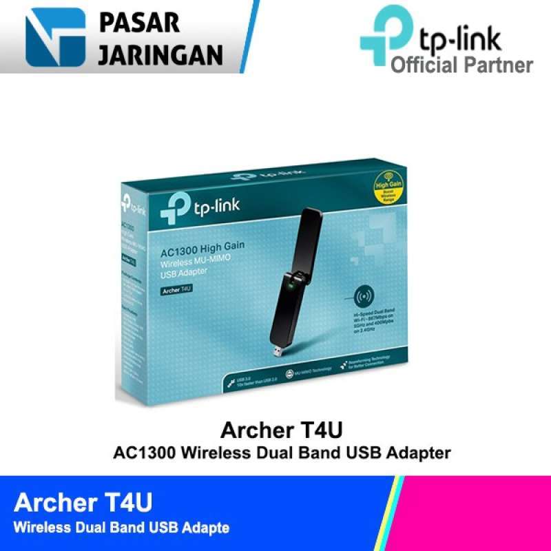 Promo TPLINK Archer T4U AC1300 Wireless Dual Band USB Adapte Diskon 9% ...