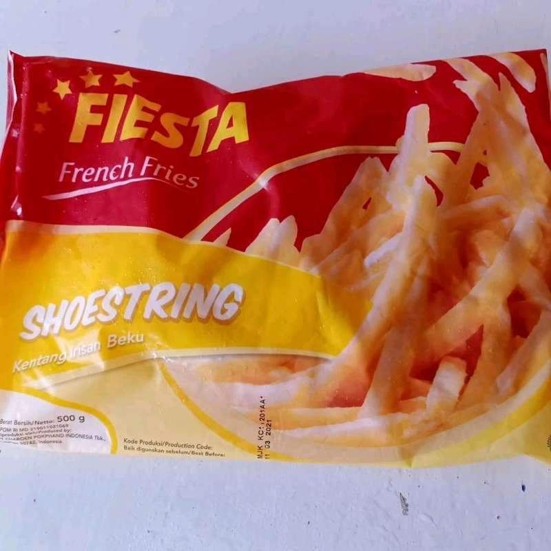 Jual Kentang fiesta shoestring 500 gram di Seller Andhira frozen food ...