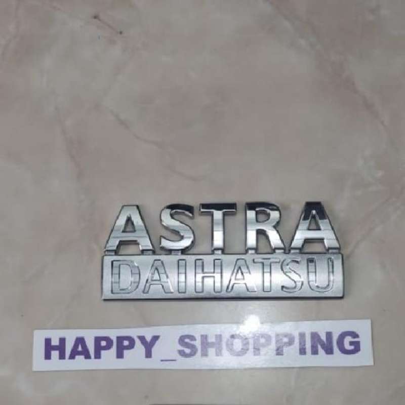 Jual EMBLEM TULISAN ASTRA DAIHATSU ORIGINAL CHROM di Seller motor ...
