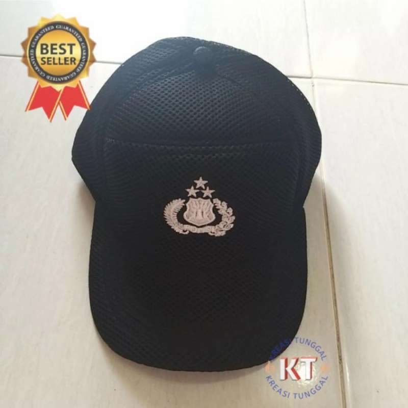 Jual Topi polisi bintara topi jaring hitam di Seller kreasitunggal ...