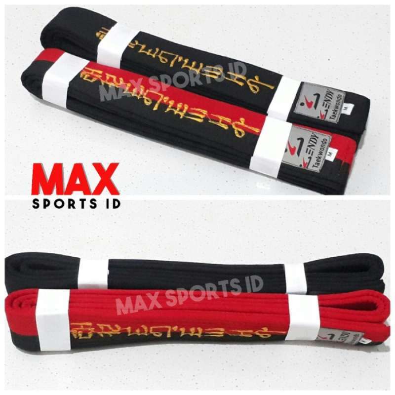 Jual SENDY SABUK TAEKWONDO JUNIOR DAN SENIOR (POOM DAN HITAM) - Merah ...