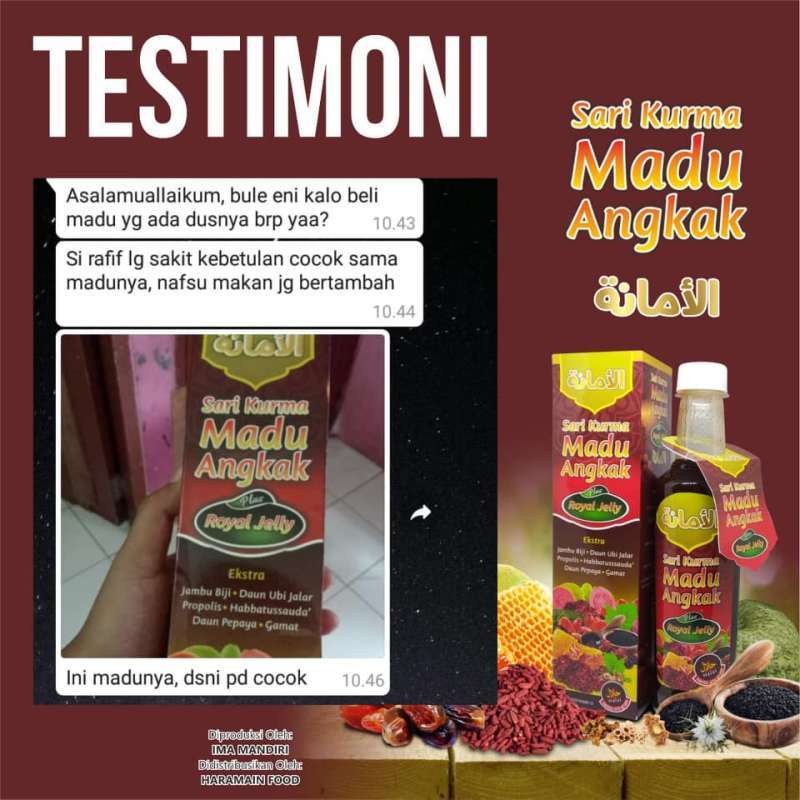 Promo Obat Darah Rendah Ampuh Herbal Sari Kurma Madu Angkak Amanah 470 ...