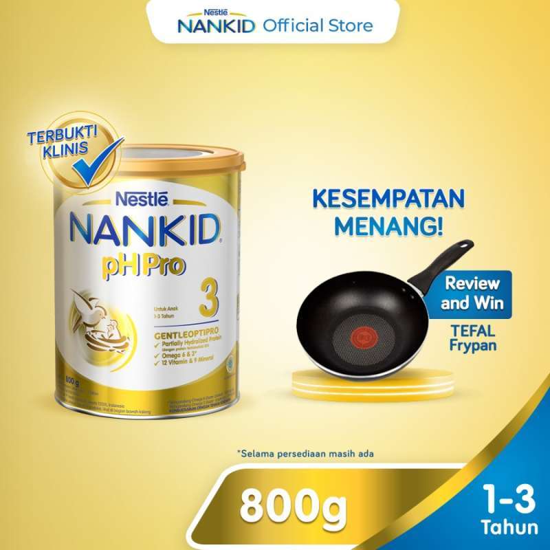 Jual Nestlé NANKID 3 pHPro Plain Susu Anak 1-3 Tahun Kaleng 800g di ...