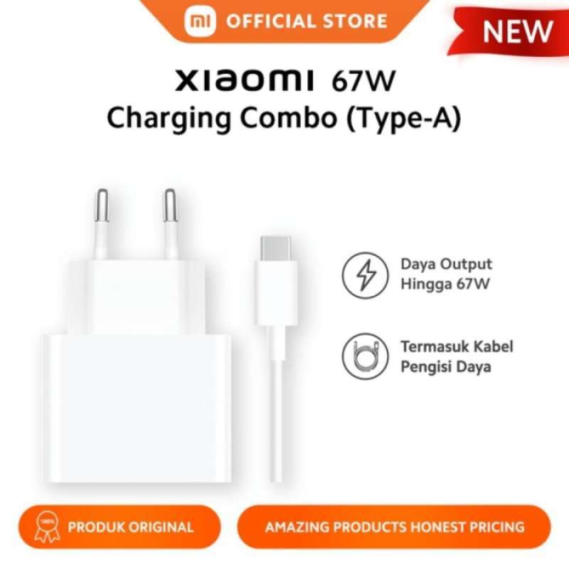 Jual XIAOMI OFFICIAL Xiaomi 67W Charging Combo (Type-A) Termasuk Kabel ...