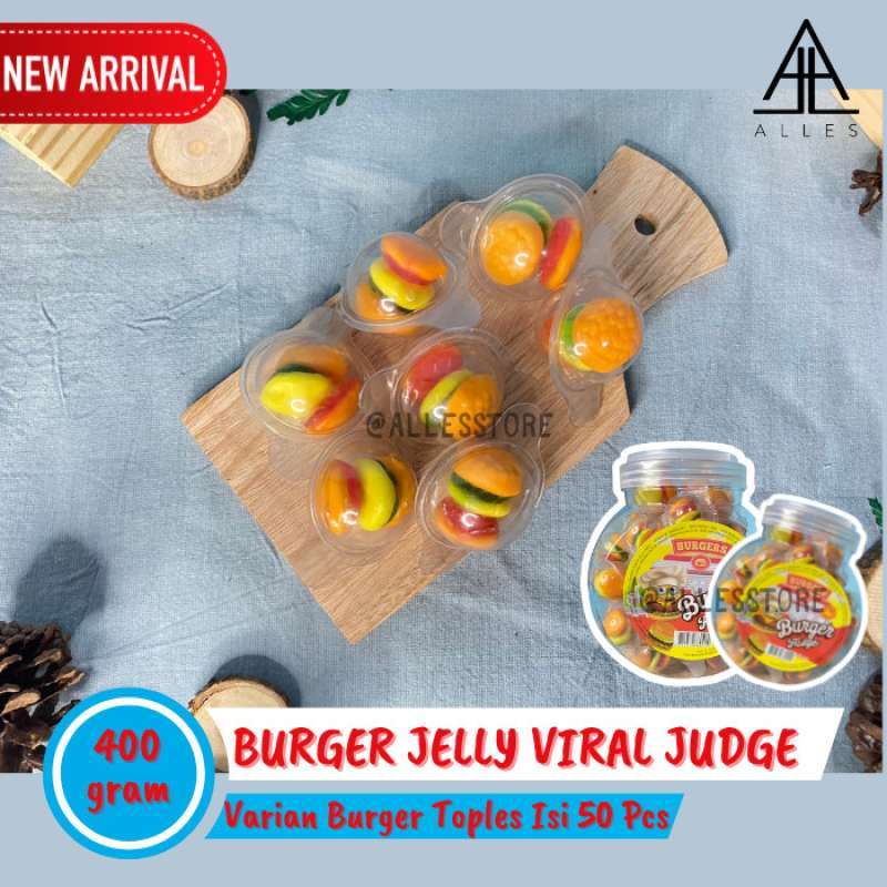 Jual Permen Jelly Aneka Burger Judge Viral Jelly Burger Toples Bola ...