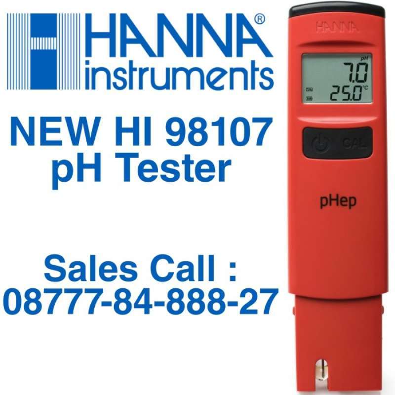 Jual HI 98107 pH meter tester Hanna Instruments untuk Hidroponik, Kolam ...