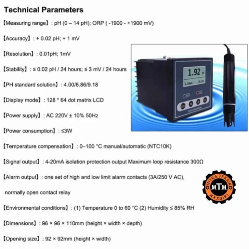 Jual Alat Ukur Online Industrial Ph Controller Orp Meter Monitor 0.02ph 1mv Di Seller Anes ...