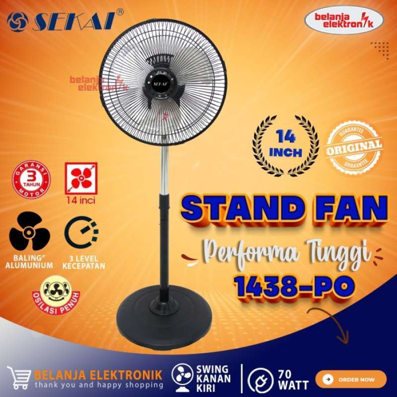 Jual KIPAS ANGIN BESI STAND FAN 14 INCH SEKAI HSN 1438 PO PERFORMA ...