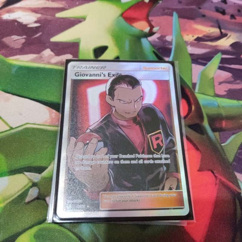 Promo Kartu Pokemon Tcg En Giovanni's Exile Fa Full Art Sm Hidden Fates ...