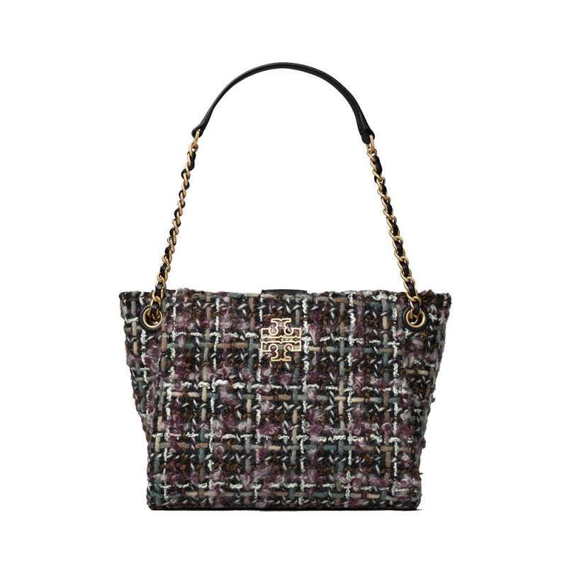 Promo Tory Burch Britten Tweed Mini Tote Bag Black Multi Diskon 31% di ...