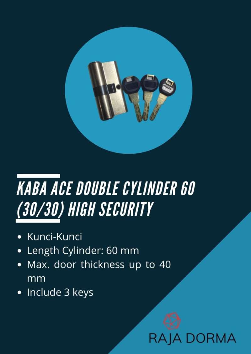 Jual Kaba Ace Double Cylinder 60 (30/30) High Security di Seller Raja Dorma - Petojo Selatan ...