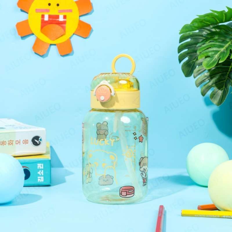 Jual Botol Minum Anak 600 mL Free Sticker Viral Korea - Kuning di ...