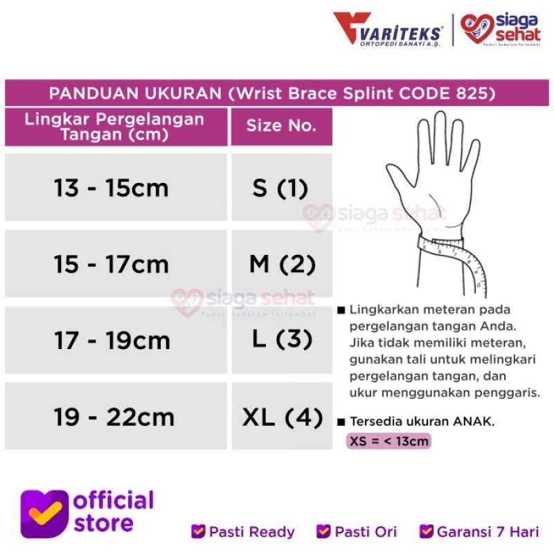 Promo Wrist Support - Variteks Wrist Brace Splint (Penyangga Tangan ...