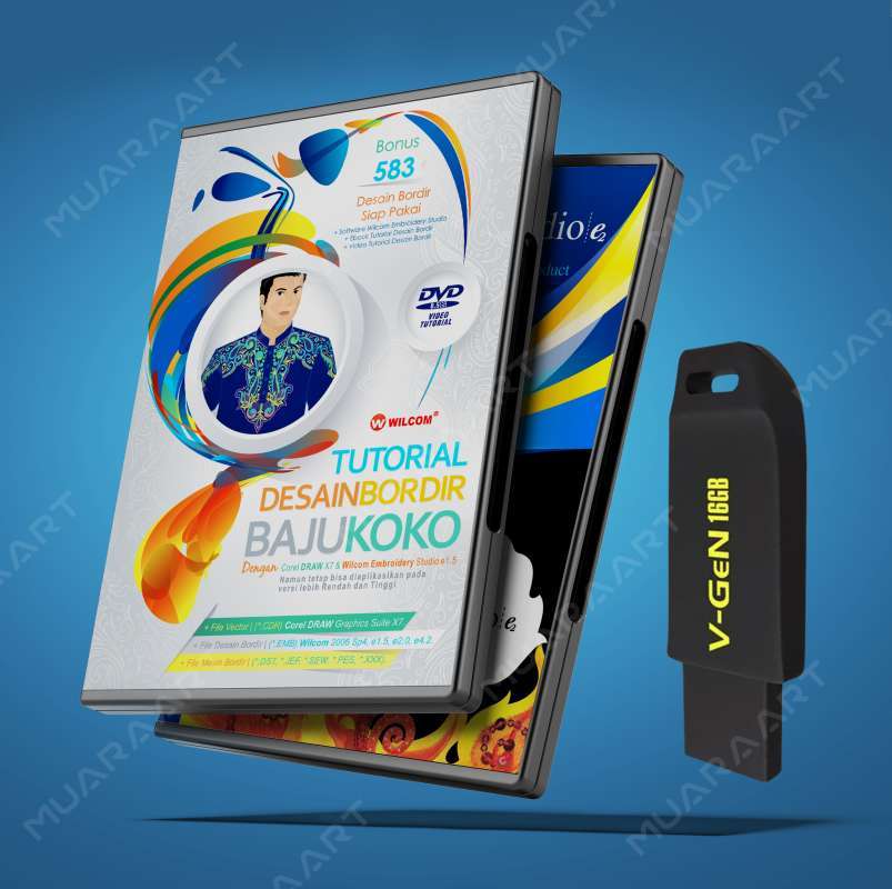 Jual DVD Bundle dan FLASHDISK Tutorial Desain Bordir Baju Koko Dengan ...