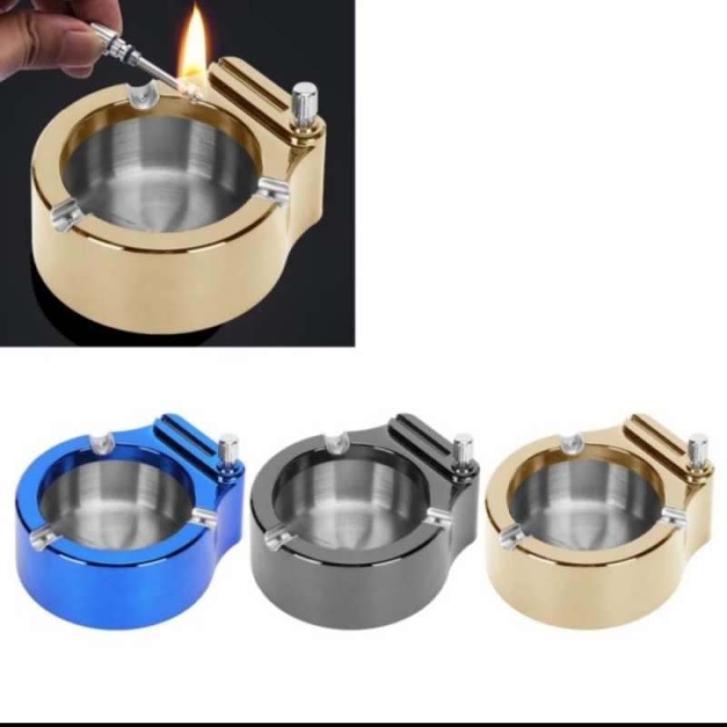 Promo Asbak korek metal dan lighter 1000 times Diskon 55% di Seller ...
