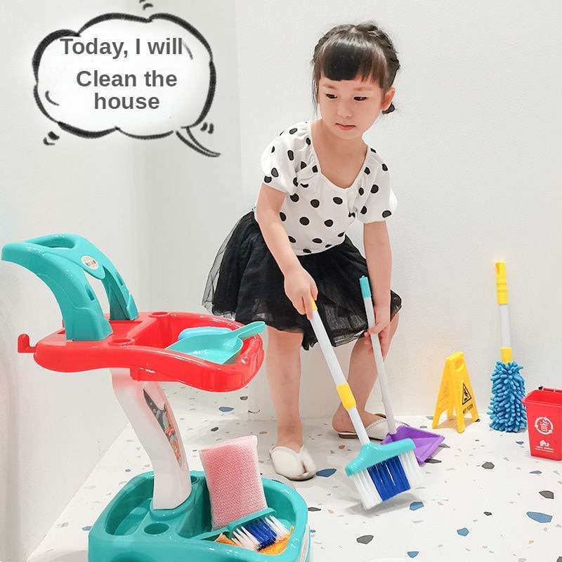 Jual Mainan Simulasi Anak Alat Kebersihan Cleaning Tools Set Sapu ...