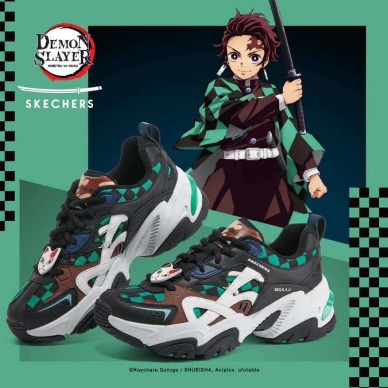 Jual Sepatu Sport Casual Official Collab Anime SKECHERS x Demon Slayer ...
