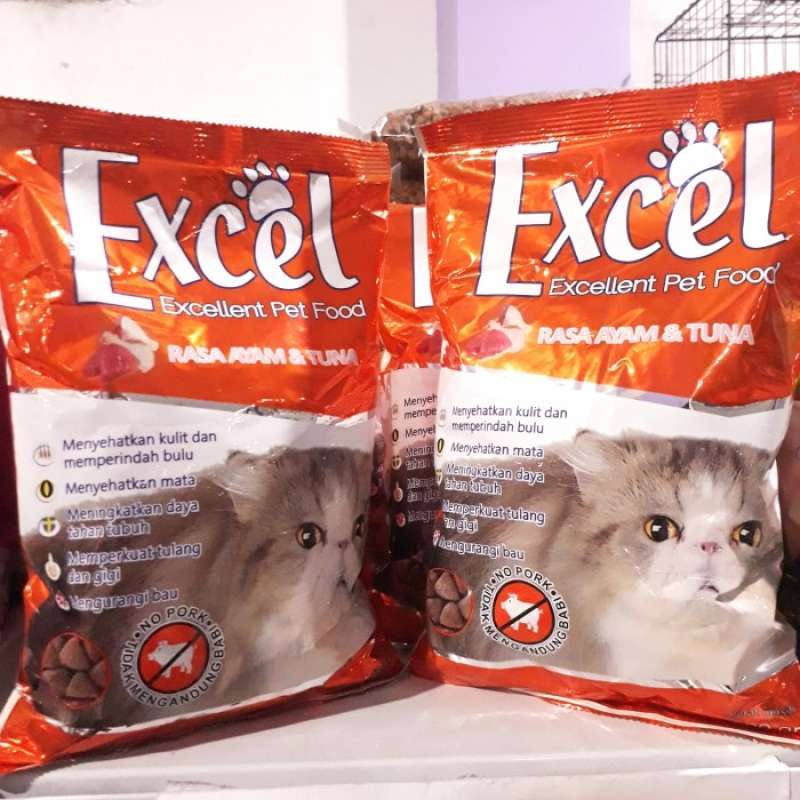 Jual ( Grab Gojek ) Excel Cat Chicken &Tuna 5kg Dryfood Mirip Cat ...