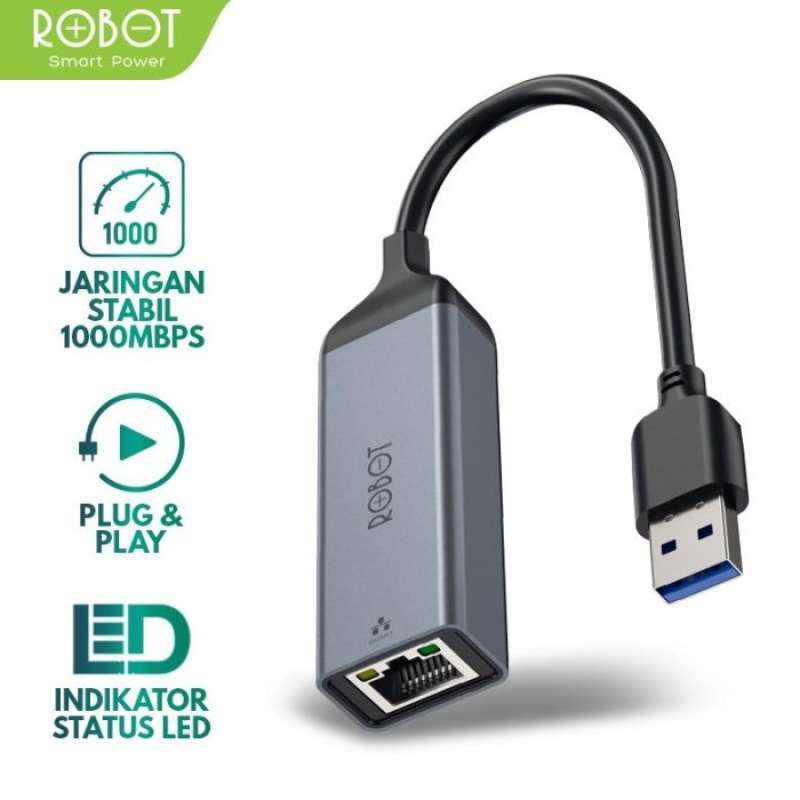 Jual New ROBOT Ethernet Adapter USB 3.0 EA20 / Ethernet Adapter Type-C ...