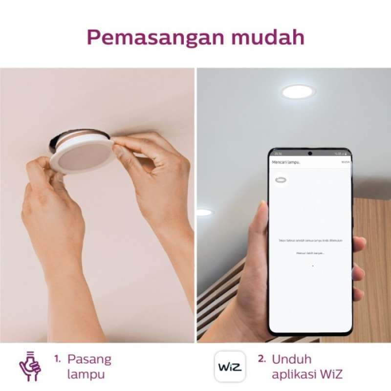 Promo Philips Smart Wifi LED Downlight 12W D150 - Tunable Color Diskon 50% di Seller Fel21 ...