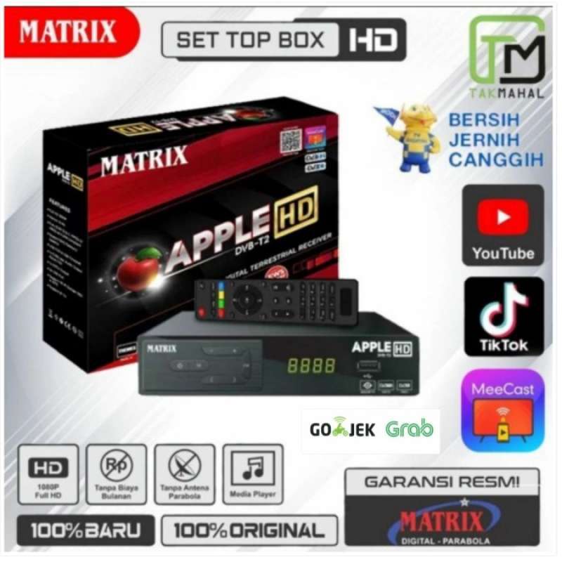 Jual Set Top Box Tv Digital Matrix Apple Hd Merah Dvb T2 Receiver Tv ...