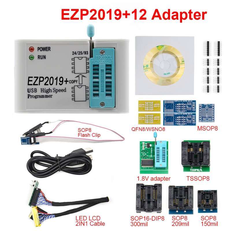 Jual Ezp2019 + Kit Programmer Usb Spi Bios. Alat Pemrograman Flash ...