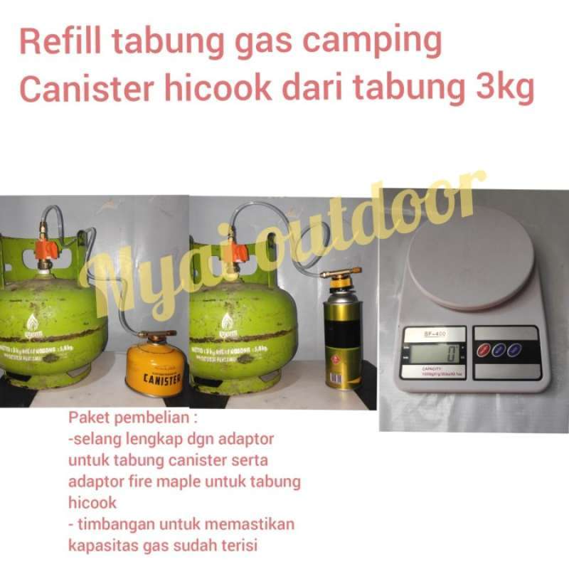 Promo refill gas kaleng canister camping adaptor isi ulang gas botol ...