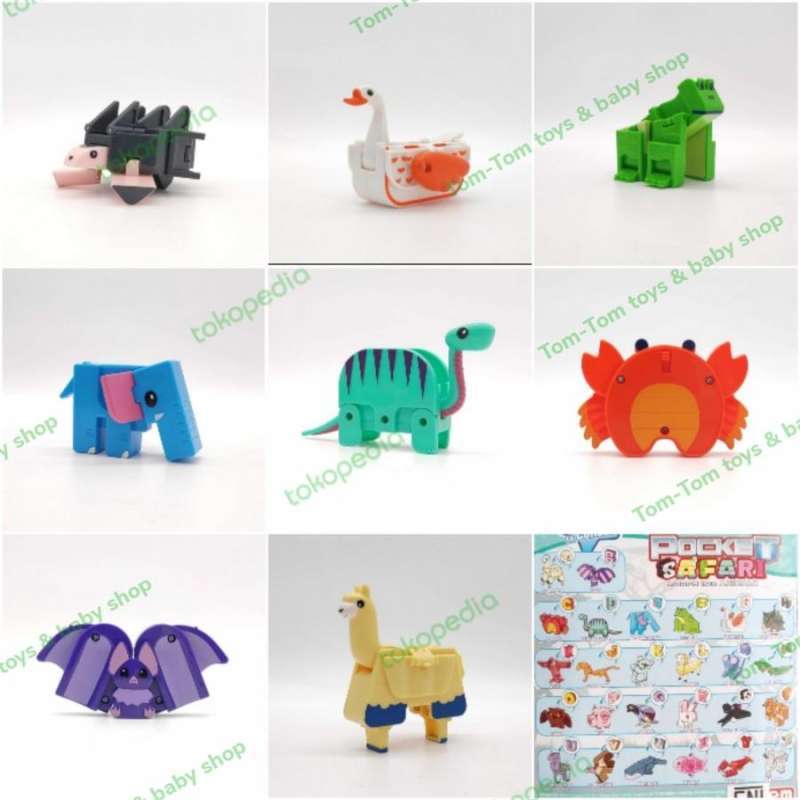 Jual Emco POCKET SAFARI Alphabet Animals Morphers Huruf Hewan ...