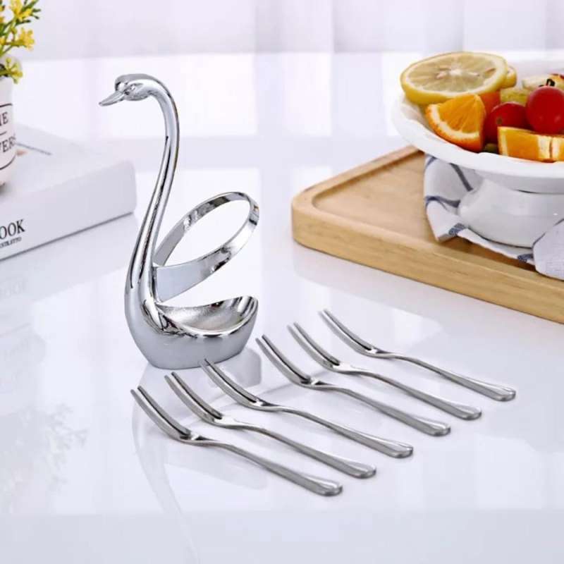 Jual Garpu Buah/garpu Dessert/garpu Kue/garpu Mini Stainless Steel 6 ...