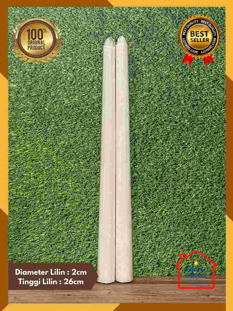 Jual Lilin Putih Candlelight Dinner Diameter 2cm Tinggi 26cm (Per pcs ...