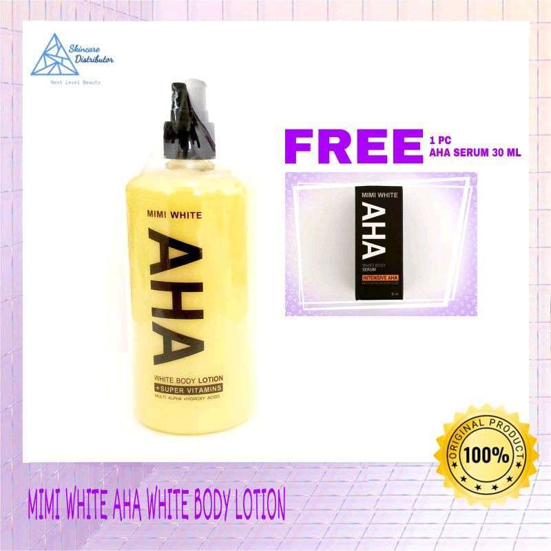 Jual SET LOTION MIMI AHA BOOSTER 500ML + SERUM MIMI WHITE AHA 30ML di Seller jessicaa0909 - Kota ...