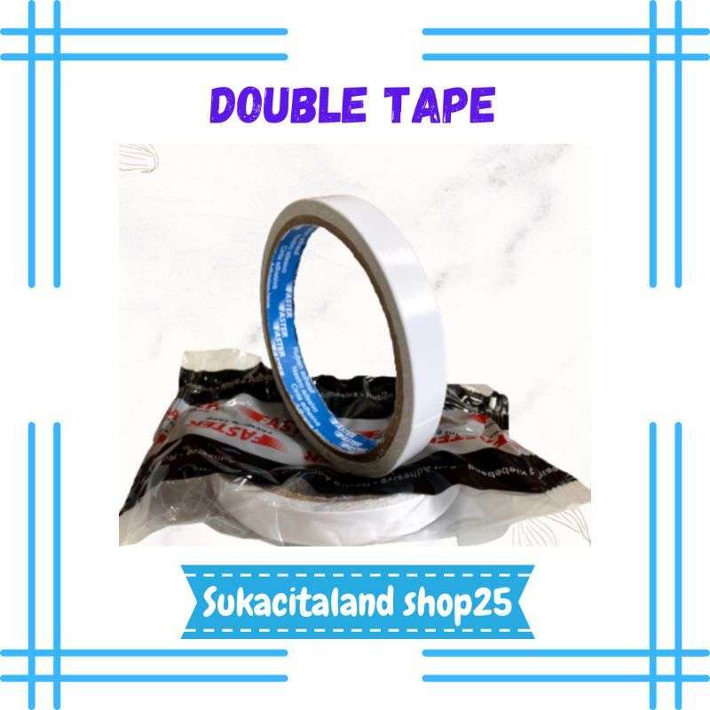 Jual double tape 1/2 inchi | selotape timbal balik | selotip ...
