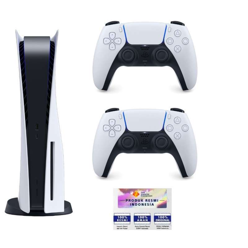 Jual Bundle Extra Dualsense Putih + Sony Playstation 5 Ps5 (disc Version) Seri Cfi-1218a01 ...