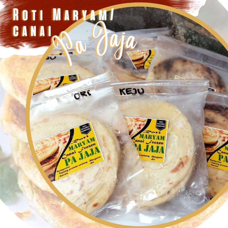Jual Roti Maryam Canai Frozen Rasa Original Cokelat Keju Isi 4 Roti 350