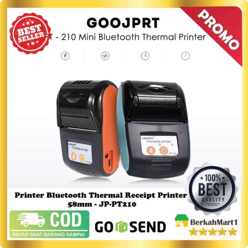 Promo Printer Tanpa Kabel POS Bluetooth Thermal Receipt Printer 58mm Diskon 10% di Seller ...