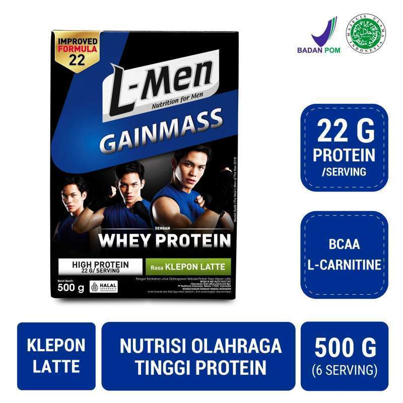 Jual L-Men Gain Mass Klepon Latte 500g - Suplemen Penambah Massa Otot ...