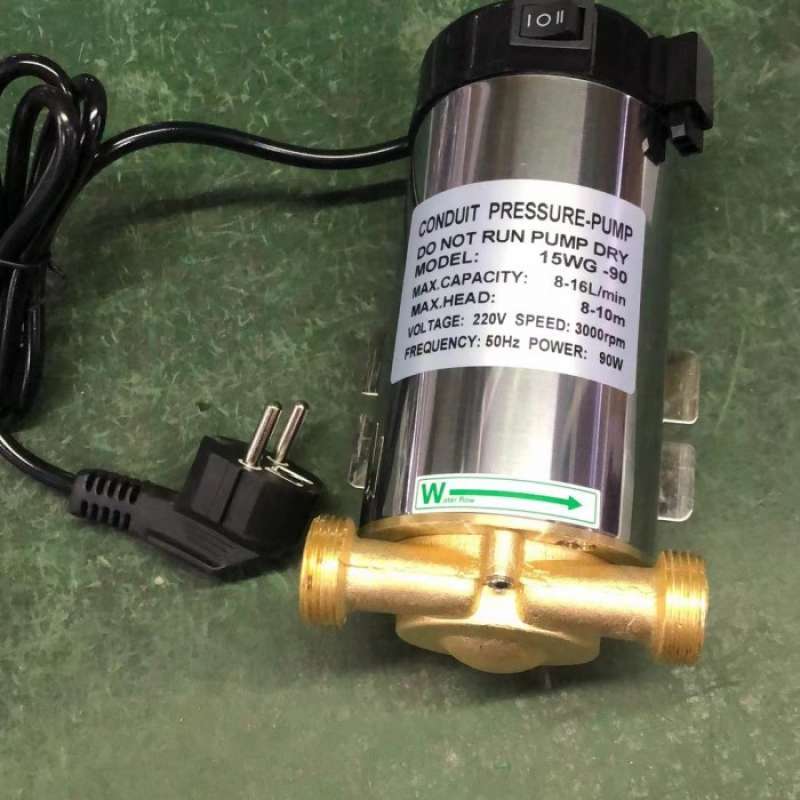 Jual Pompa pendorong booster pump mini water heater 90 Watt tanpa ...