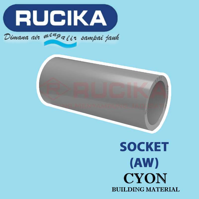 Jual RUCIKA SOCKET AW 2 SOK SAMBUNGAN PIPA LURUS PVC di Seller Goten morgen - Kota Bandung, Jawa ...
