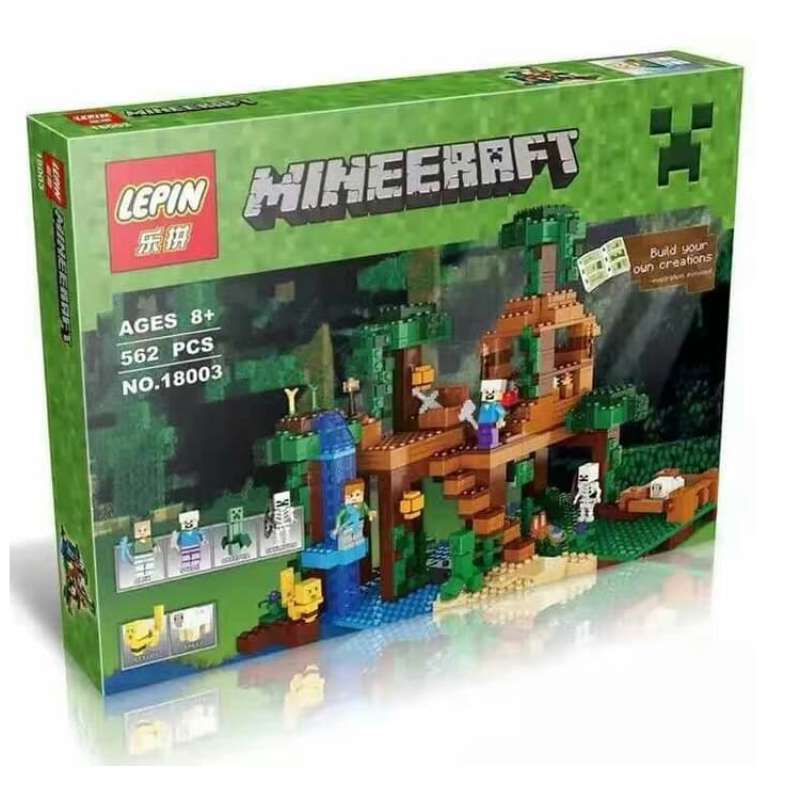 Jual Lepin 18003 Minecraft The Jungle Tree House Blocks [562pcs] Di ...