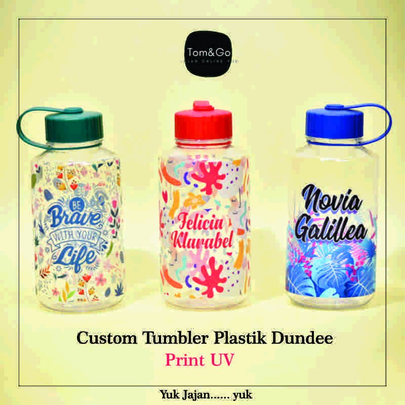 Jual Tumbler Air Botol Minum Custom Plastik 1Liter Custom Print ...