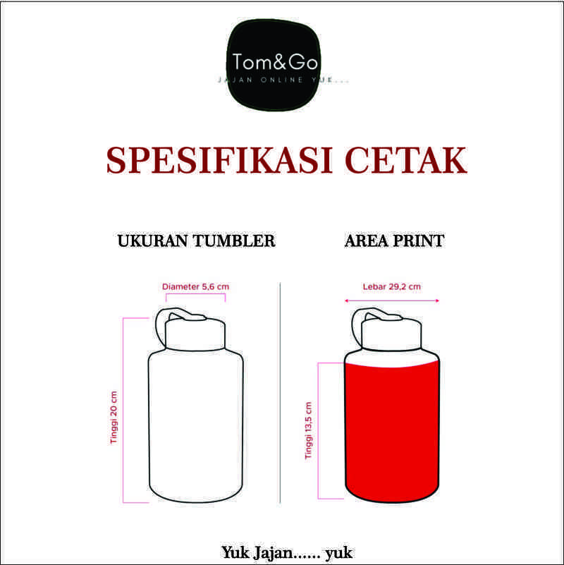 Jual Tumbler Air Botol Minum Custom Plastik 1Liter Custom Print ...