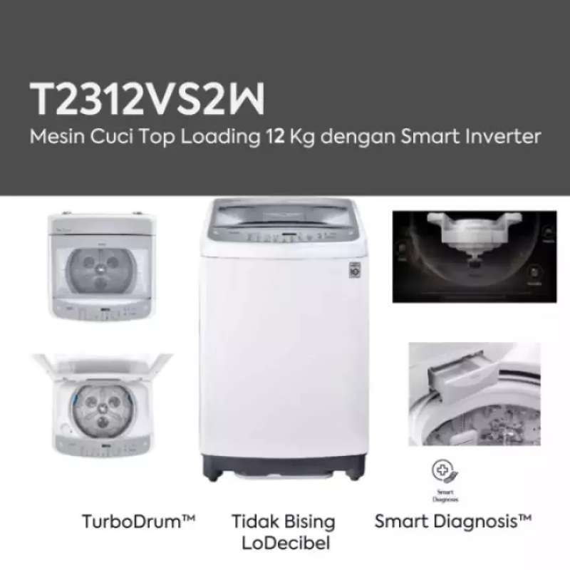 Jual Mesin Cuci Lg T2312vs2w 12kg Smart Inverter Di Seller Semeru ...