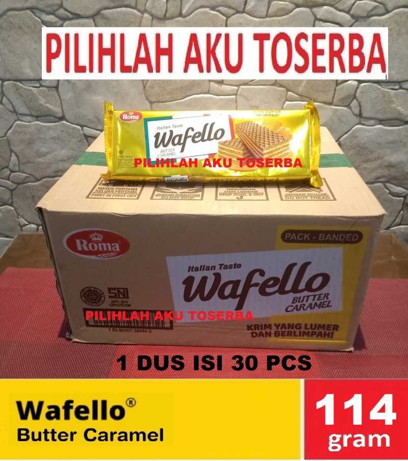 Jual Roma Wafello Butter Caramel 114 Gr - (harga 1 Dus Isi 30 Pcs) Di ...