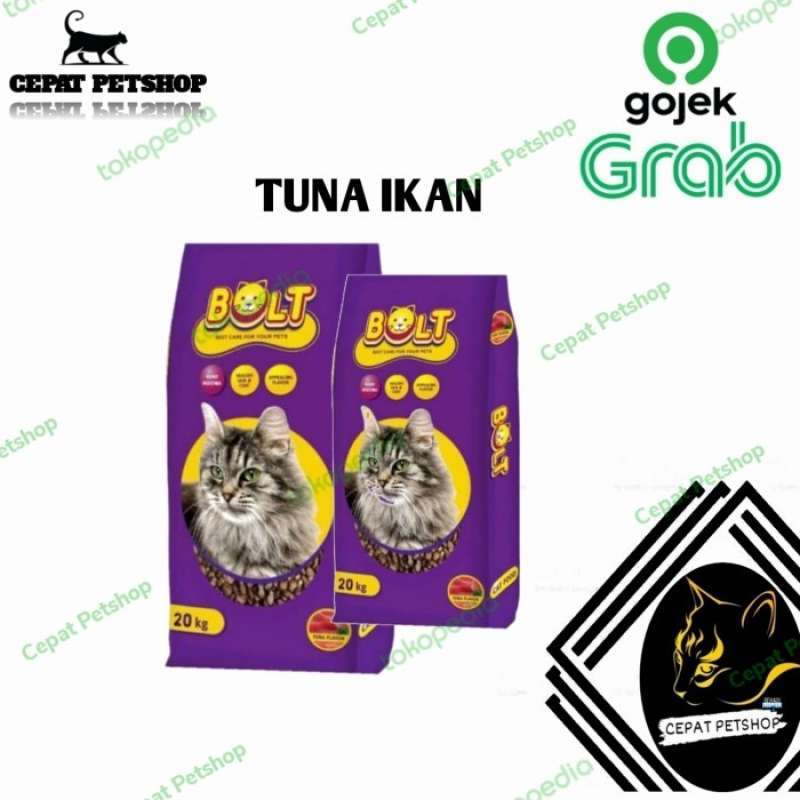 Promo Grab gojek MAKANAN KUCING BOLT 10 KG CAT FOOD BOLT TUNA - KIBBLE ...