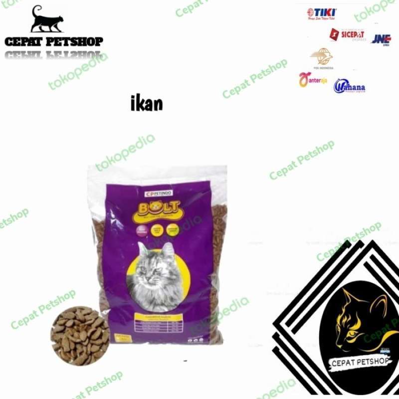 Promo EKPEDISI MAKANAN KUCING BOLT 10 KG CAT FOOD BOLT TUNA - KIBBLE ...